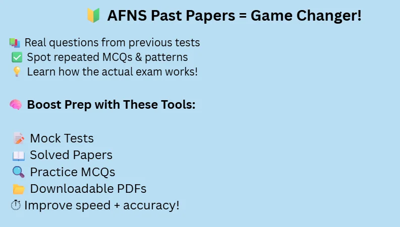 AFNS Past Papers PDF Download For Initial Test Preparation 2025